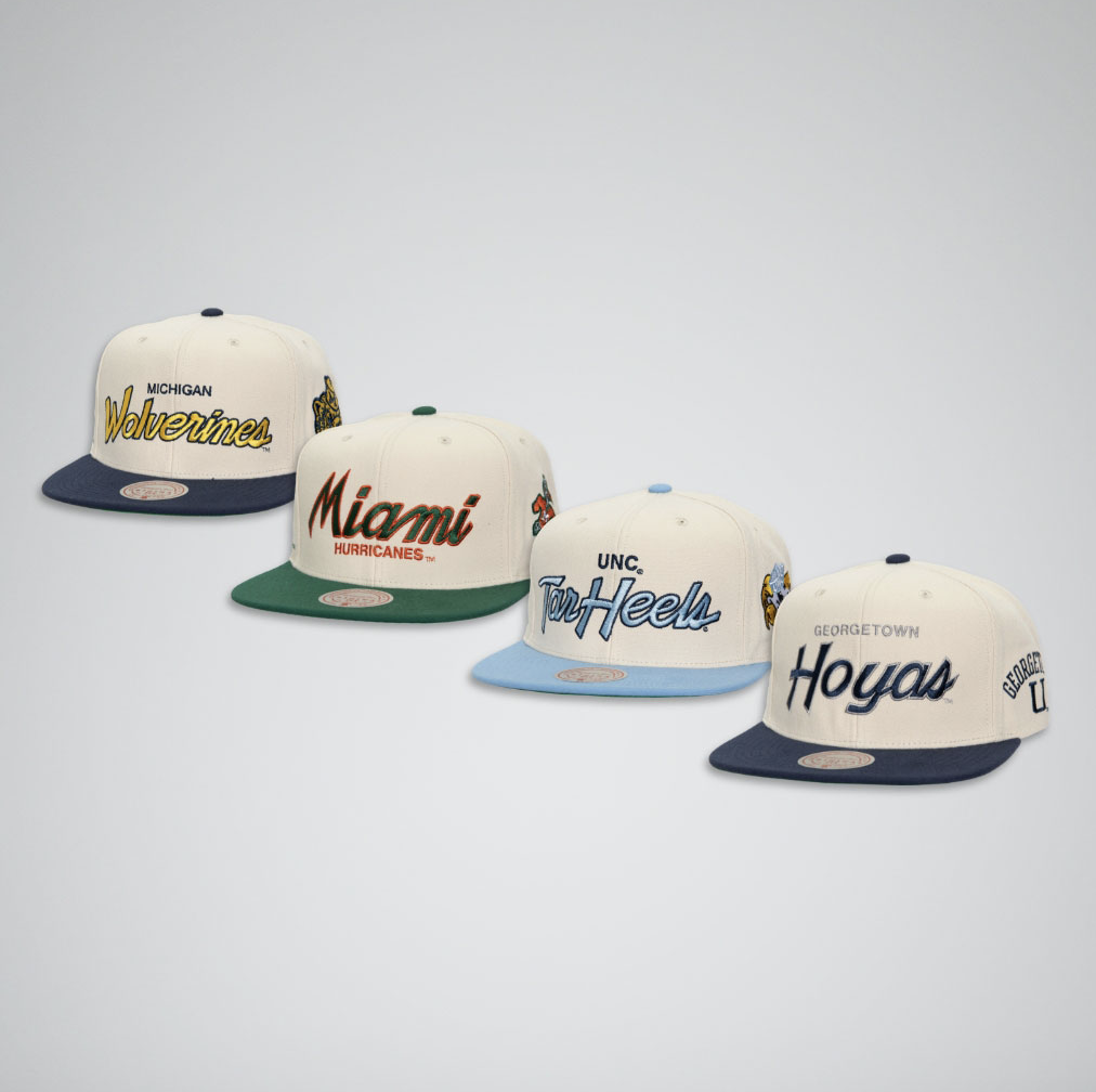 Now Available: Just Don x Mitchell & Ness College Vault Snapbacks — Sneaker Shouts